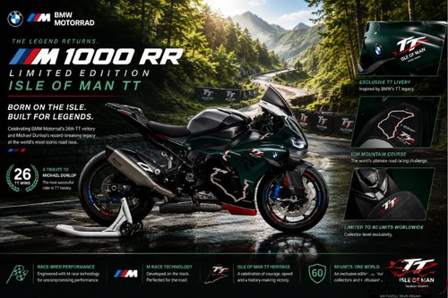 BMW M 1000 RR Isle of Man TT Edition A 230 HP Tribute to Road Rac ...